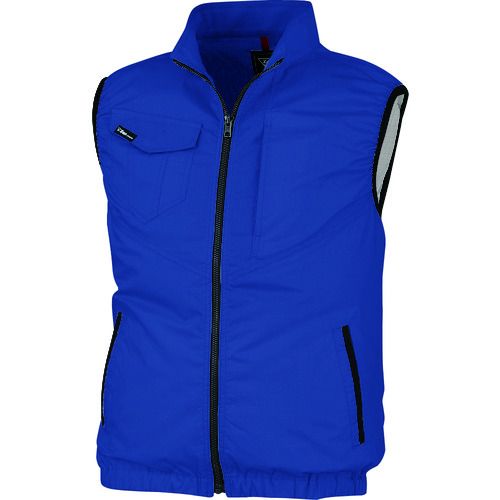 特長:●生地は導電性繊維を織り込んだ引き裂きに強い高密度リップ組織です。●付属は全て樹脂製で静電気が起きにくい空調服です。 用途:●高温多湿の場所や作業全般に。 仕様:●色：ネイビーブルー●胸囲(cm)：135●肩幅(cm)：51●着丈(c...