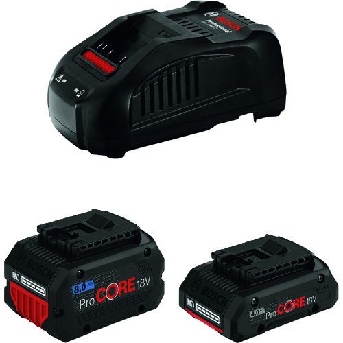 特長:●次世代型高出力バッテリーProCORE18V4.0,ProCORE8.0 各1個に高速充電器GAL1880CVがついたお買い得セットです。 用途:●ボッシュプロ用18Vバッテリー工具の電源として。●ボッシュプロ用14.4Vおよび18...