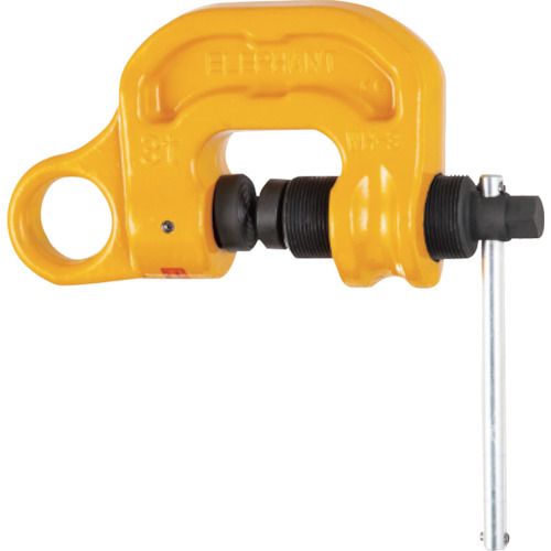 特長:●超軽量小型で吊り穴1個のクランプです。●球状ダブルカムロック式でテーパーのあるIビームなどを確実に挟み込みます。 用途:●吊り上げ、運搬作業用。●電機チェンブロック、ホイスト、滑車などの吊り下げ用ピース。●敷鉄板や構造物の引き寄せ作...