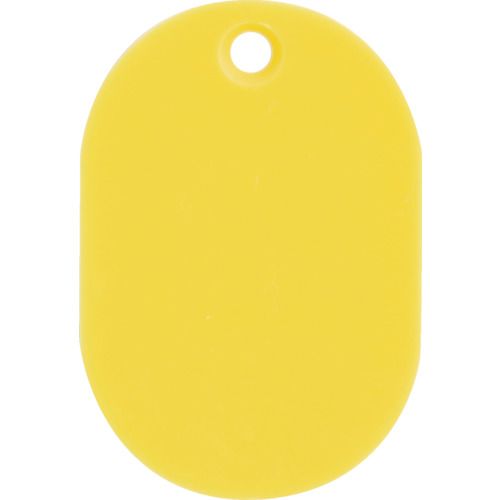 特長:●カラーが豊富で管理などに便利です。●ラベルを貼って使用したり、マーカー等での記入も可能です。 仕様:●色：イエロー●縦(mm)：45●横(mm)：30●厚さ(mm)：2.5●穴径(mm)：3 仕様2:●キーホルダーや二重リングを取り...