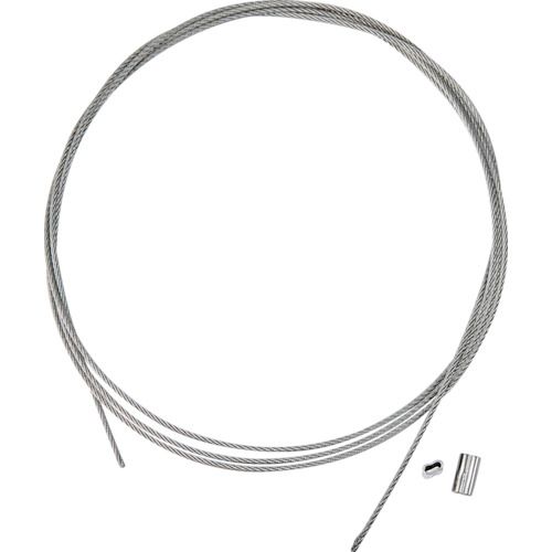 特長:●ほつれ止め加工を先端に施していますので、自由にお使いいただけます。●スリーブが2個付属していますので、お好みのサイズでアイ加工ができます。●細くても強度があり目立ちません。●スリーブもステンレスのため錆びにくく屋外での使用、錆を嫌う...