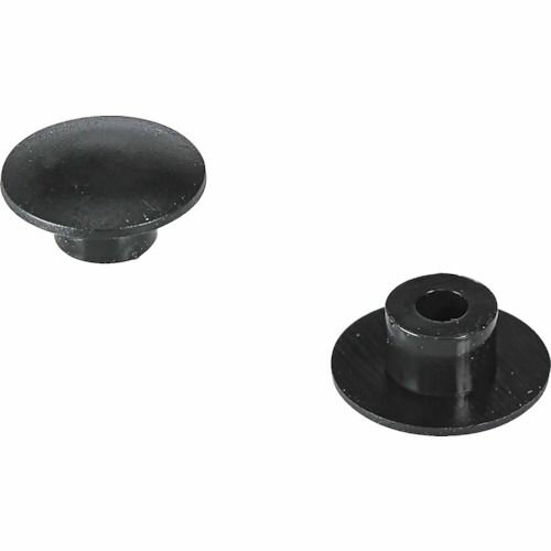 特長:●六角穴付ボルトの六角穴にゴミなどが溜まらないように、ふさいでおくためのキャップです。●指でかんたんに取り外しができます。 用途:●六角穴への粉塵・水・油・切り粉などのつまり防止に。 仕様:●色：黒●頭部径(mm)：4.5●頭部高さ(...