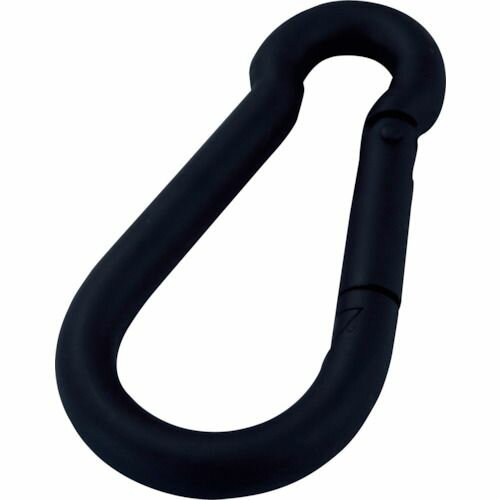 特長:●指で押すだけで開閉でき、ワンタッチで取付可能です。●DIYに使いやすいカラー仕様の荷役金物です。 用途:●チェーンやロープなどの連結や末端金具の連結金具として。 仕様:●色：ブラック●使用荷重(kg)：90●A(mm)：100●B(...