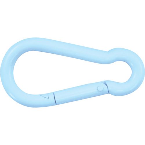特長:●指で押すだけで開閉でき、ワンタッチで取付可能です。●DIYに使いやすいカラー仕様の荷役金物です。 用途:●チェーンやロープなどの連結や末端金具の連結金具として。 仕様:●色：ホワイト●使用荷重(kg)：90●A(mm)：100●B(...