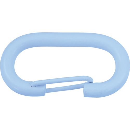 特長:●カラー仕様の連結金具です。●指で押すだけで開閉でき、ワンタッチで取り付け可能です。 用途:●チェーンやロープなどの連結や末端金具の連結金具として。 仕様:●色：ホワイト●使用荷重(kg)：15●A(mm)：30●B(mm)：9●C(...