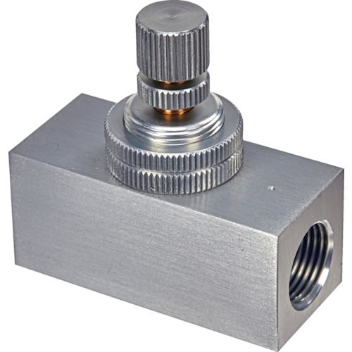 特長:●小型アクチュエータ用流量調整付のスピードコントローラです。●メーターイン・メーターアウトとして使用できます。 仕様:●接続口径：Rc1/4●使用圧力(MPa)：0〜1●使用流体：空気●流体温度(℃)：5〜60 材質／仕上:●アルミニ...