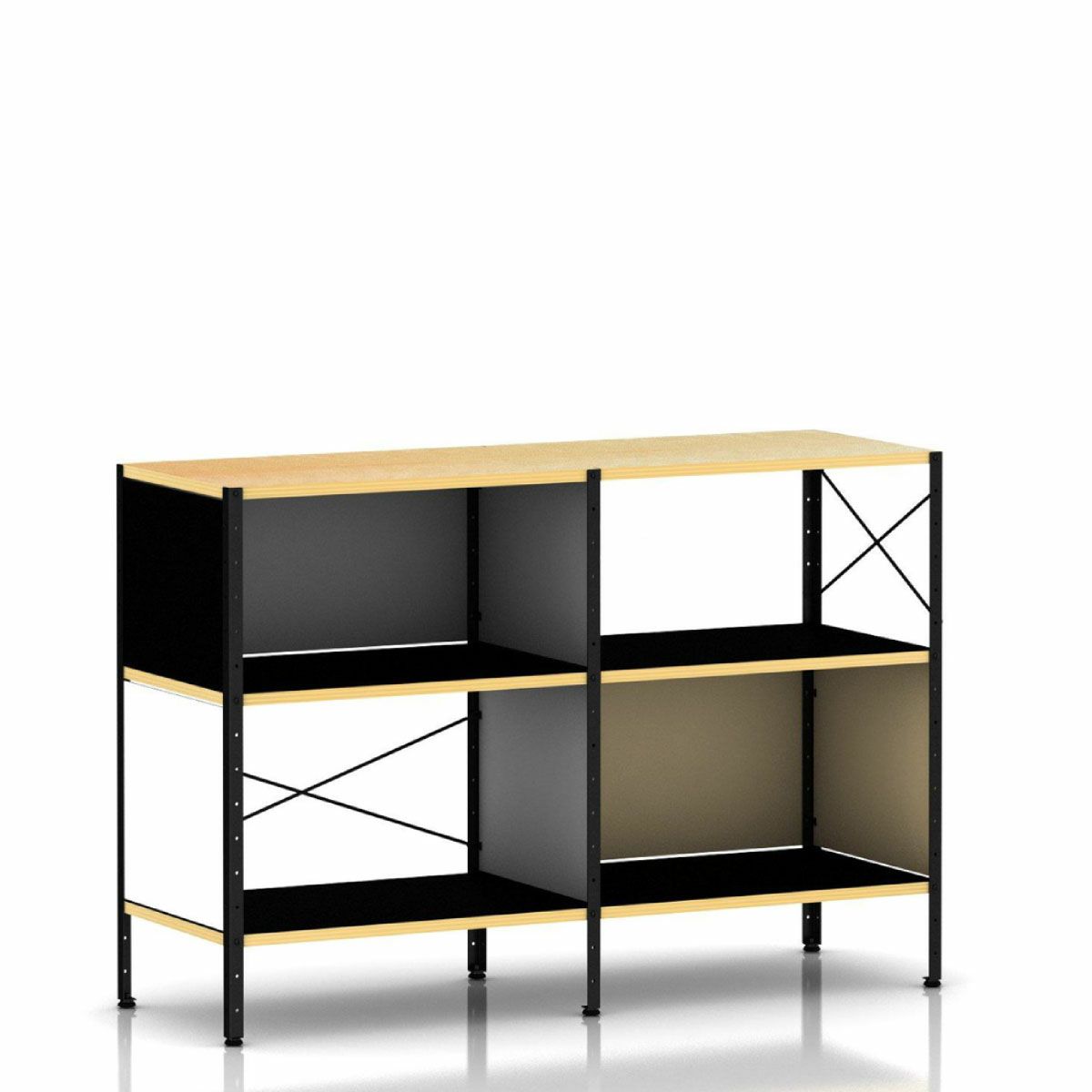 商品スペックサイズ幅120.7　奥行40.7　高さ82.6cm素材トップ・シェルフ・ドロワーフロント：バーチ材フレーム：亜鉛メッキスチールその他ハーマンミラー社の正規商品です。5年間の保証が付きます。アジャスター付き。カラーの配置は、指定で...