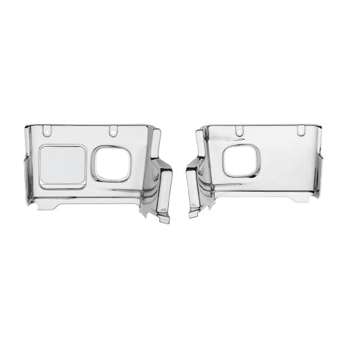 フロントサイドをシャープに彩るステップカバー●用途 ボディパーツ ●適合 日野大型'17プロフィア前1軸車(H29.5~) ●種別 大型 ●材質 樹脂 ●色 クロームメッキ ●タイプ ロアー ●取付方式 かぶせ式 ●内容 左右セット ●メー...