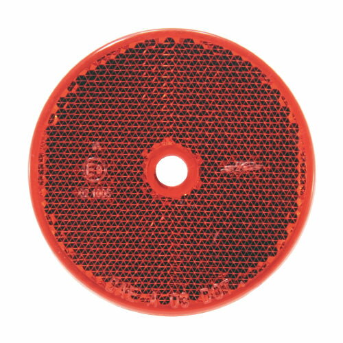 安全のお供にジェットイノウエのリフレクター!!Eマーク認証取得両面テープで簡単取付!!●色 レッド ●厚さ(mm) 8(両面テープ含む) ●寸法(Φmm) 61 ※ビス固定も可能です。