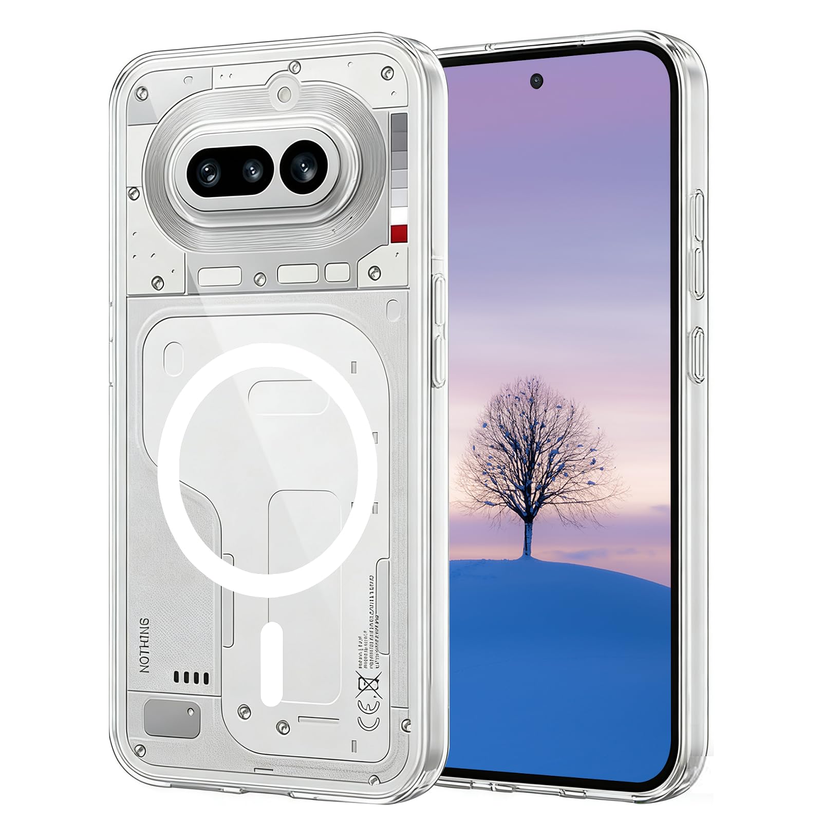・★【互換性】Nothing Phone 4A 用に特別に設計されています。38個のマグネットを内蔵し、すべてのMagsafeアクセサリーに対応できるマット感ケースです・★【水晶のような透明感・黄ばみ無し】透き通って高い透明度を誇り、背面が...