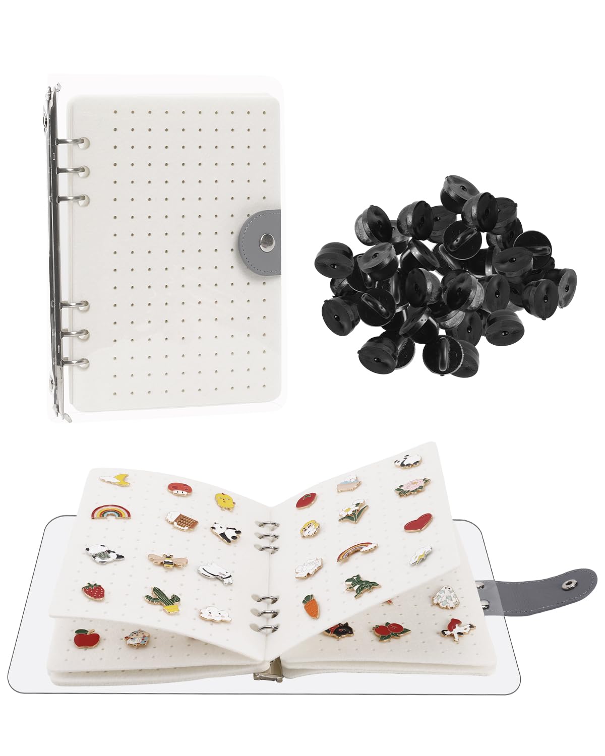 ・丈夫で変形しにくい構造：高品質フェルトと強化バインダーにより、長期使用でも型崩れしにくいです。ピンバッジ 飾るための展示ブックとしても活躍します・1360枚（8ページ）選べる大容量収納：1ページ170穴、最大1360枚のピンに対応です。ピ...