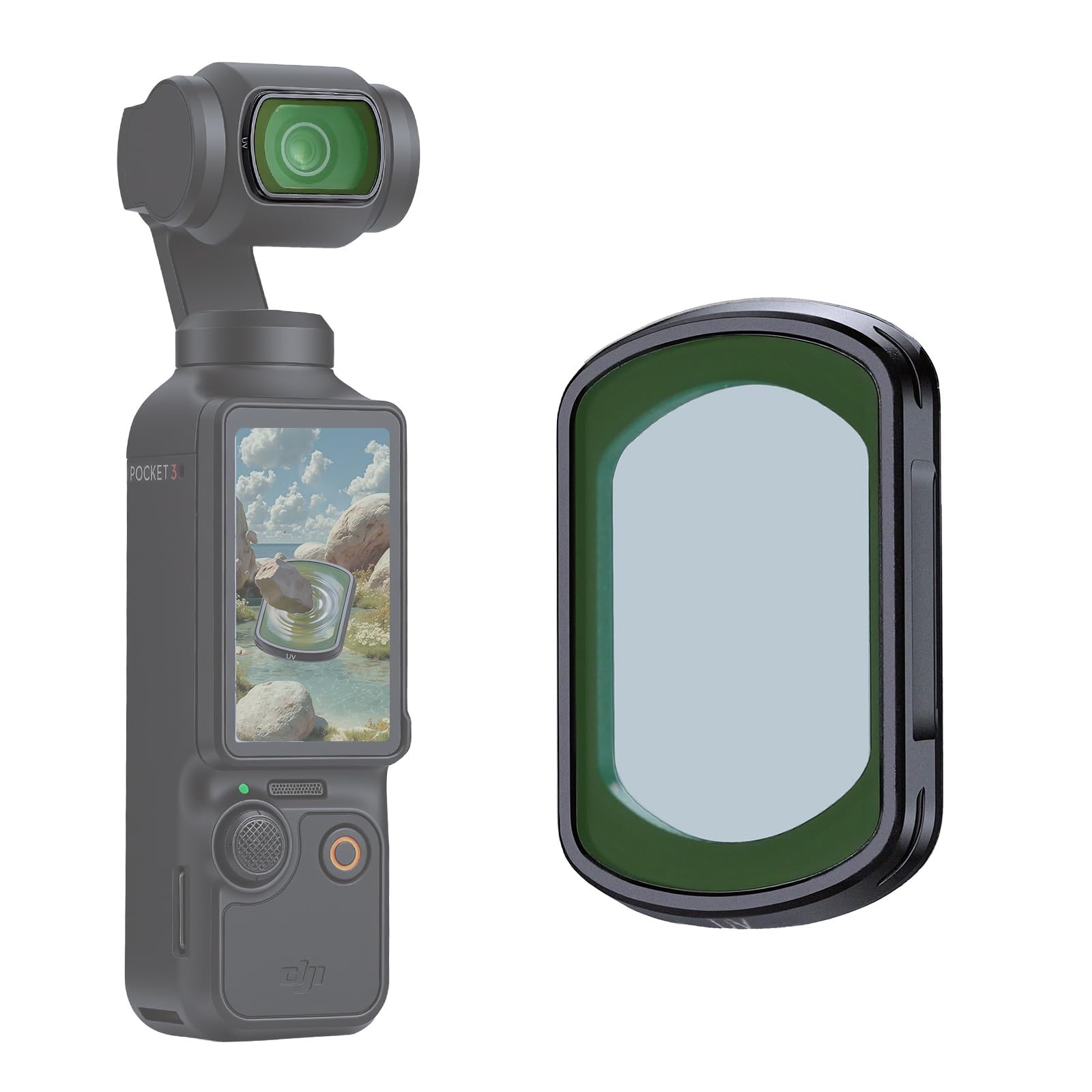 ・【DJI Osmo Pocket 3 4 用に設計】この磁気UVフィルターは、DJI Osmo Pocket 3用に特別に設計されています。磁気クイックリリースデザインを採用し、吸着に高強度の磁石を使用しています。 正確な位置合わせのため...