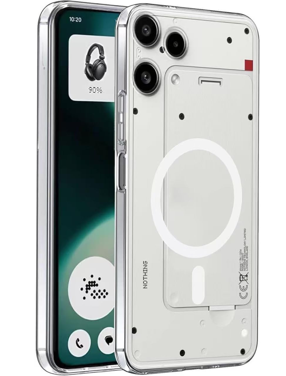 ・★【互換性】Nothing Phone (3a) Lite 用に特別に設計されています。38個のマグネットを内蔵し、すべてのMagsafeアクセサリーに対応できるマット感ケースです・★【半透明・マットな質感】背面が透ける特性を汲み取ったデ...