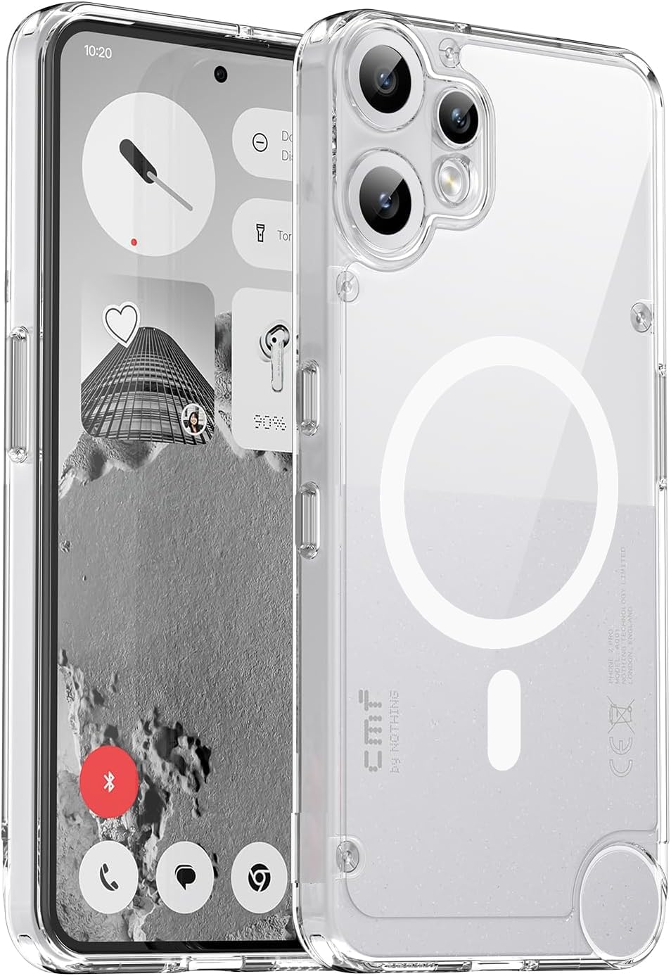 ・★【互換性】Nothing CMF Phone2 Pro 用に特別に設計されています。38個のマグネットを内蔵し、すべてのMagsafeアクセサリーに対応できるマット感ケースです・★【水晶のような透明感・黄ばみ無し】透き通って高い透明度を...