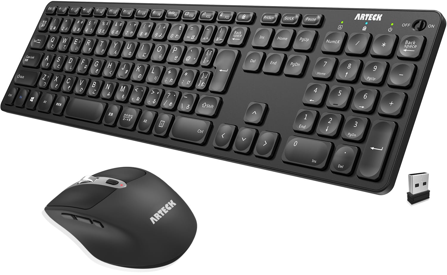 ・【簡単接続】PCなどのUSBポートにUSBレシーバー「マウスの裏面に収納」を差し込むだけでキーボードとマウスを使えます。・【共用USBレシバー】 キーボードとマウスは一つのレシーバーを共用します。・【人間工学に基づいた設計】キーボードはは...