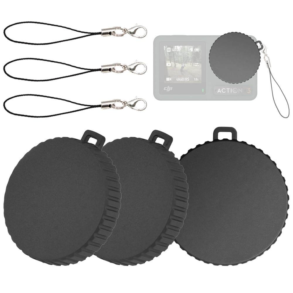 ・【内容物】レンズカバー×3個、ストラップ×3個【サイズ】約3.9×3.6cm。・【適用範囲】For DJI Osmo Action 5 Pro/Action 4/Action 3に対応しています。あらかじめご使用の機種をご確認ください。・...