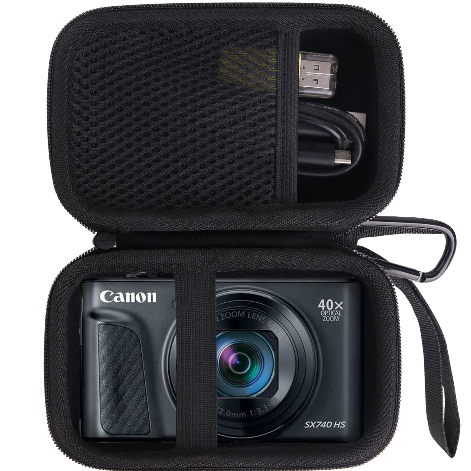 ・WAIYUJP収納ケース互換の Canon PowerShot SX740HS/SX730HS/ SX620HS/SX720HS/G7X デジタルカメラ 保護 キャリング 収納ケース・材質：耐久性のある高級ハードEVA素材、優れた肌触り、...