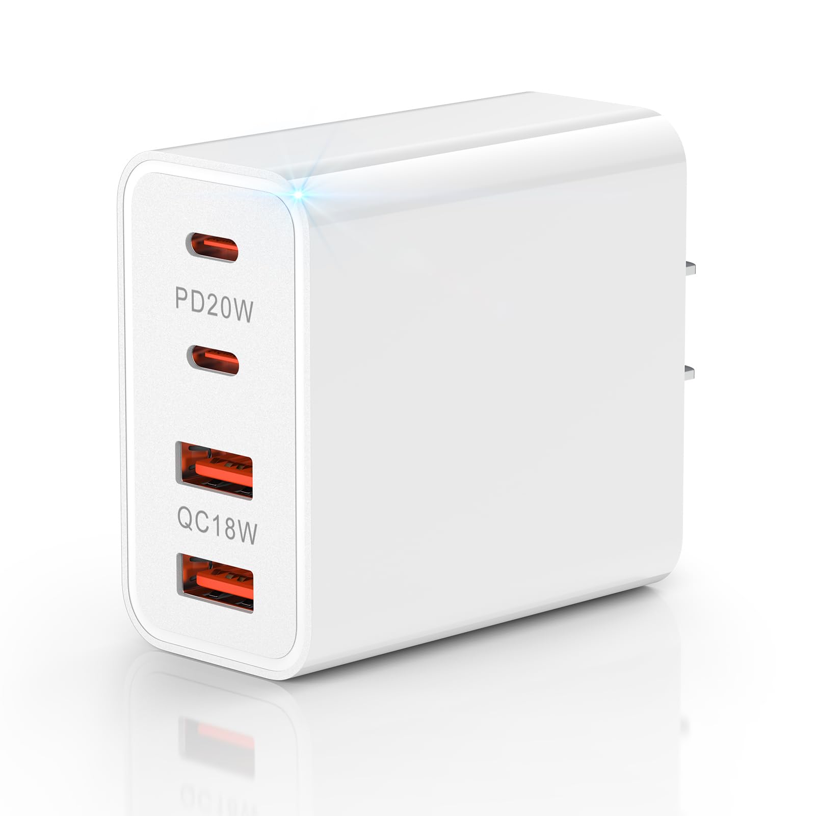 ・・【4ポート充電 | スッキリ収納】ChrisPow充電器はType-C×2 + USB-A×2の合計4ポートを搭載。最新のiPhone 16シリーズ（16e/16/16Plus/16Pro/16ProMax）、15シリーズ（15/15P...