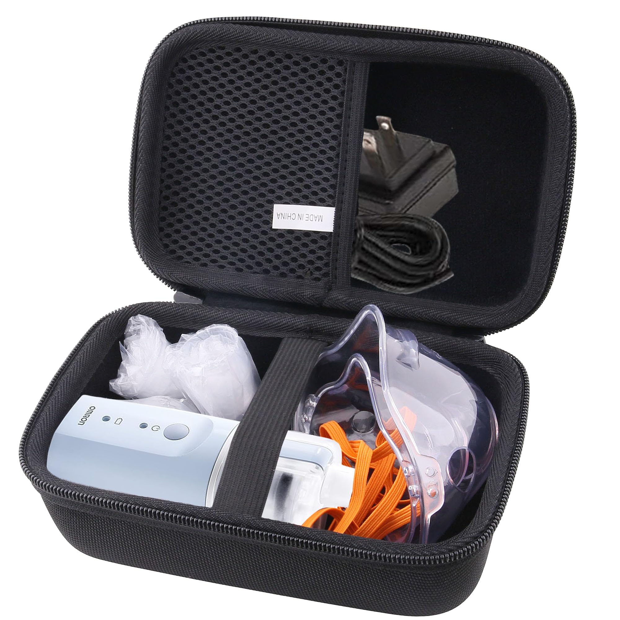 ・WAIYUJP収納ケース互換の オムロンNE-S20/NE-U200/NE-U100/メディケンMY-130/ME027/Hygelink/Watles MY-132B ハンディネブライザー吸入器 保護 キャリング 収納ケース（ケースのみ...