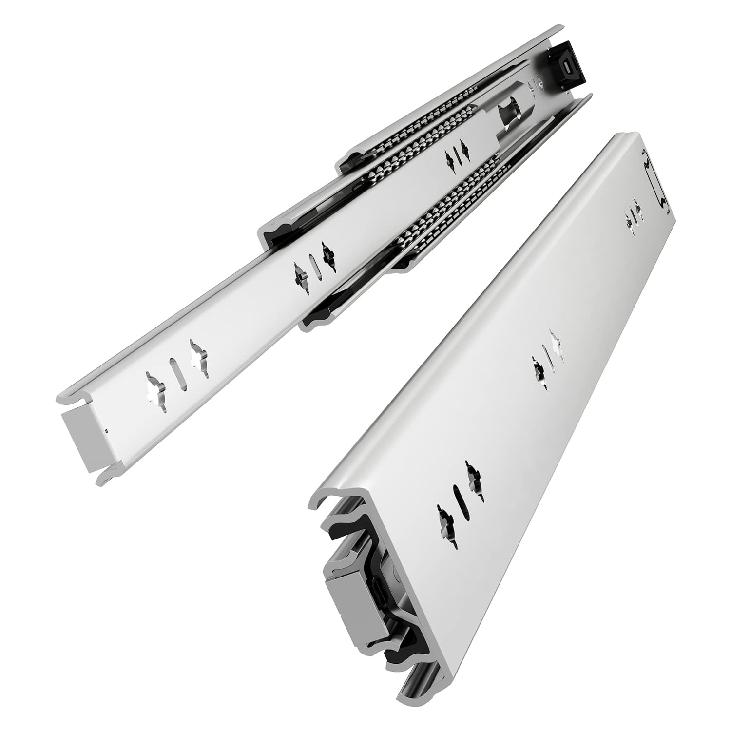 ・驚異の120kgペア耐荷重： プロ級の強度を誇り、1ペアで最大120kgの重量を支えます。重い工具や部品の収納に最適です。ご注意：レール長さが長くなるほど最大耐荷重は低下します。適切な長さを選択ください。・フルエクステンションで完全アクセ...