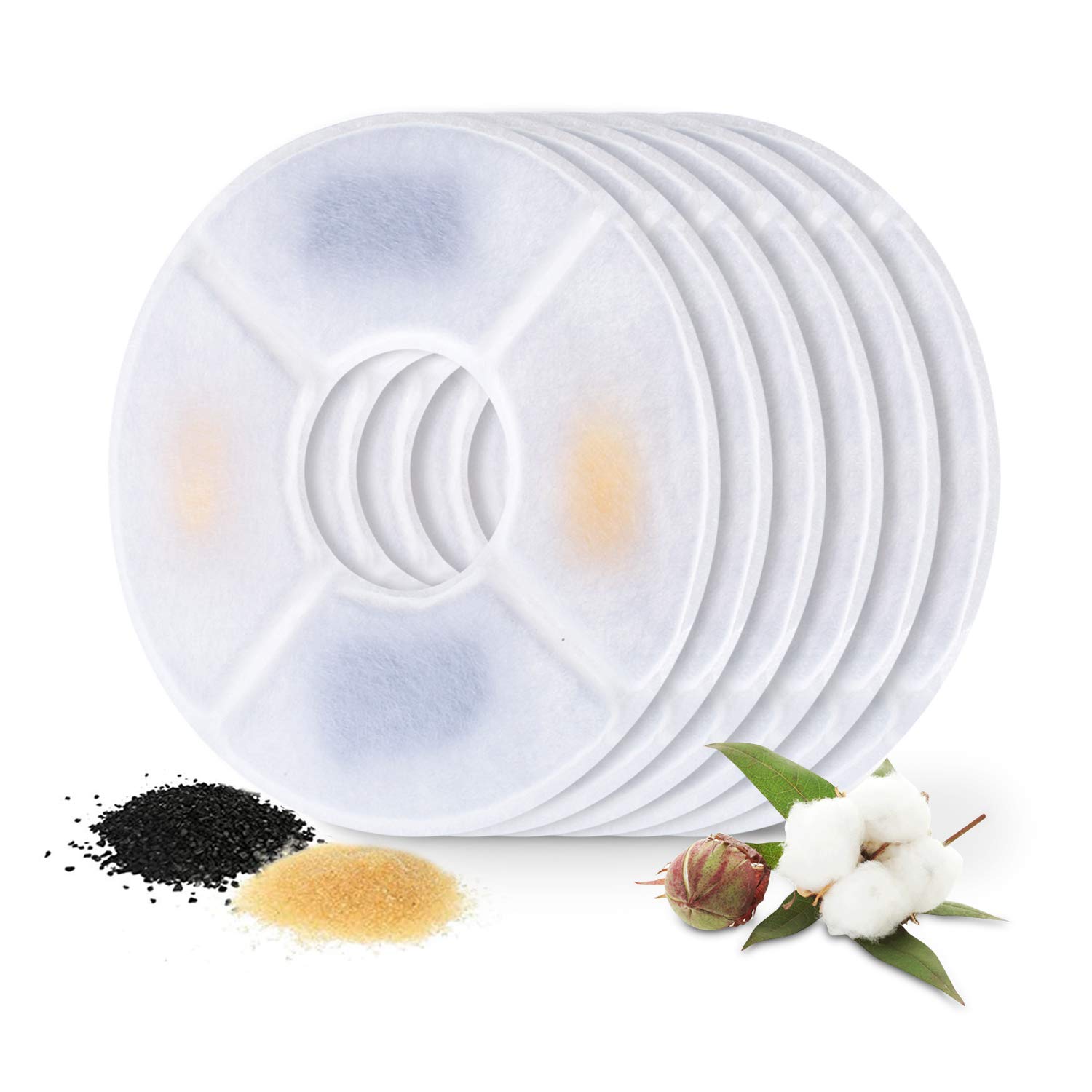 ・【新鮮な水を保つ】水道水や井戸水を軟水化し、皮毛、食べ残し、ほこりを取り除きながら循環しています。水を常に新鮮な状態に保って、愛猫や愛犬に健康的な水分補給をあげましょう。抗菌活性炭を採用し、菌の繫殖を抑えて、カルキ臭と水垢も取り除きます。...