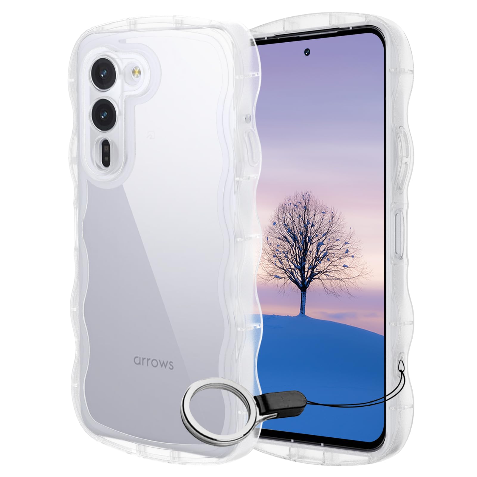 ・★【対応電話モデル】Arrows Alpha スマートフォン専用保護カバー。ご注文を確認する前に、必ずお手持ちの機種と選択した機種をご確認ください。・★【こだわりのウェーブ湾曲設計】このキュートなウェーブエッジデザインのケースがArrow...