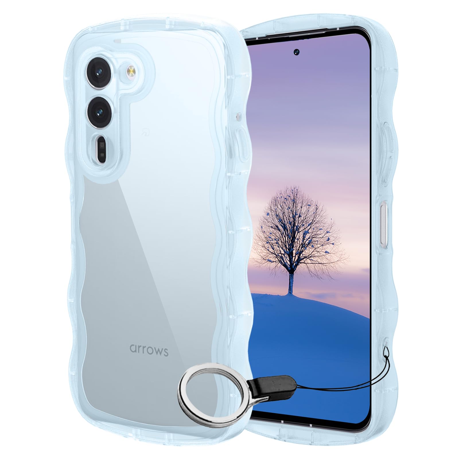 ・★【対応電話モデル】Arrows Alpha スマートフォン専用保護カバー。ご注文を確認する前に、必ずお手持ちの機種と選択した機種をご確認ください。・★【こだわりのウェーブ湾曲設計】このキュートなウェーブエッジデザインのケースがArrow...