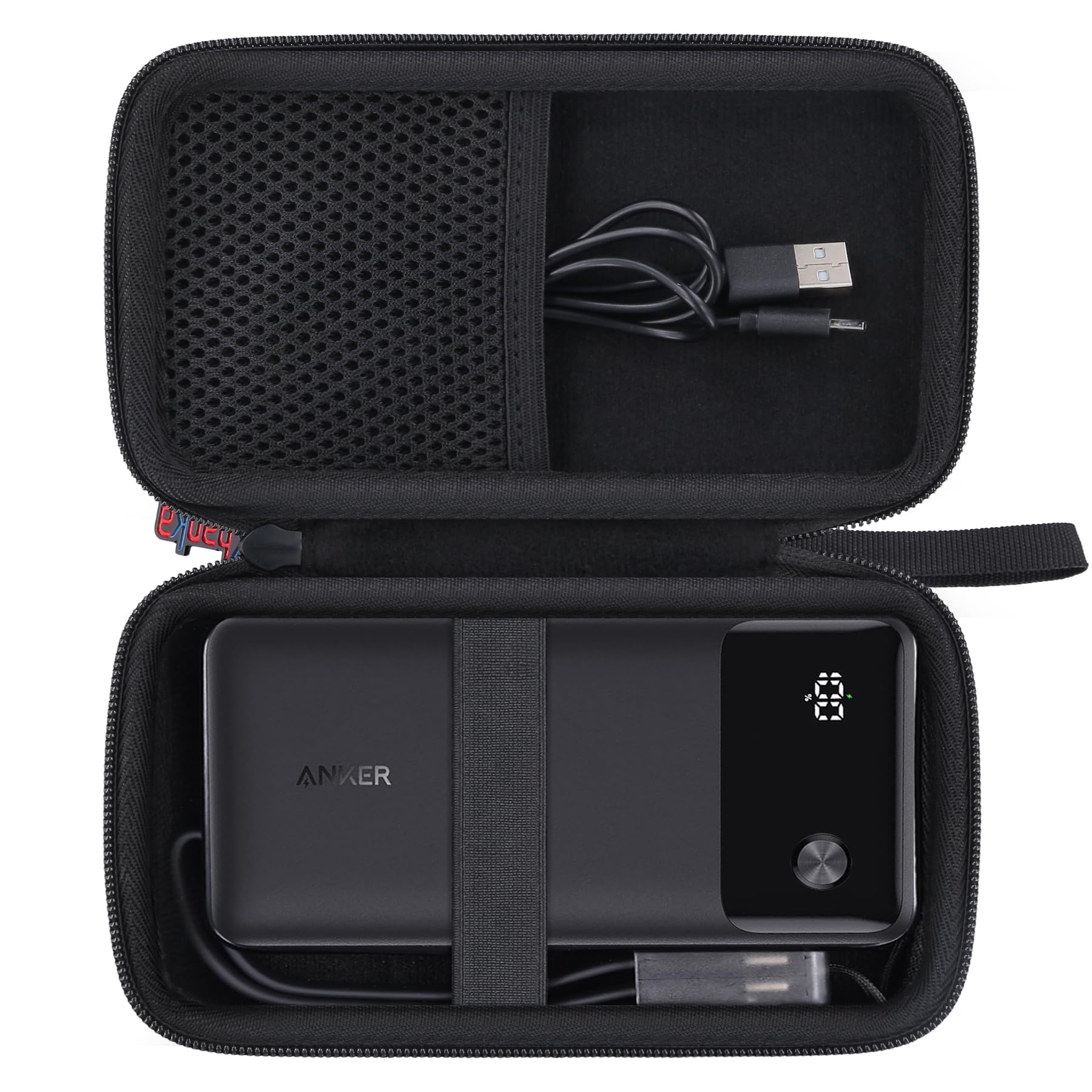 ・【完璧にフィット】Khanka 収納ケースは、Anker Power Bank (20000mAh, 30W)モバイルバッテリーのために特別に設計されており、Anker Power Bank (20000mAh, 30W)モバイルバッテリ...