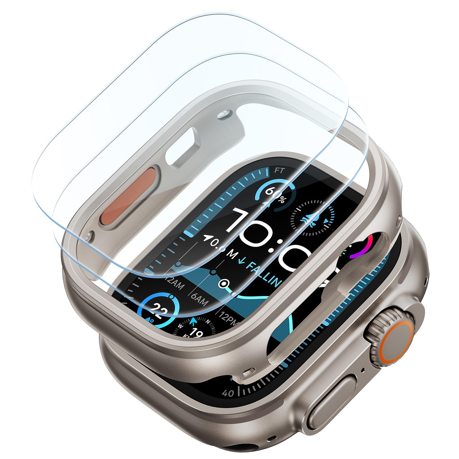 ・【対応機種】Apple Watch Ultra 3、Ultra 2、Ultra（2025/2024/2023/2022）49mmに対応しています。Armoriteスクリーン保護フィルムが2枚付属しています。