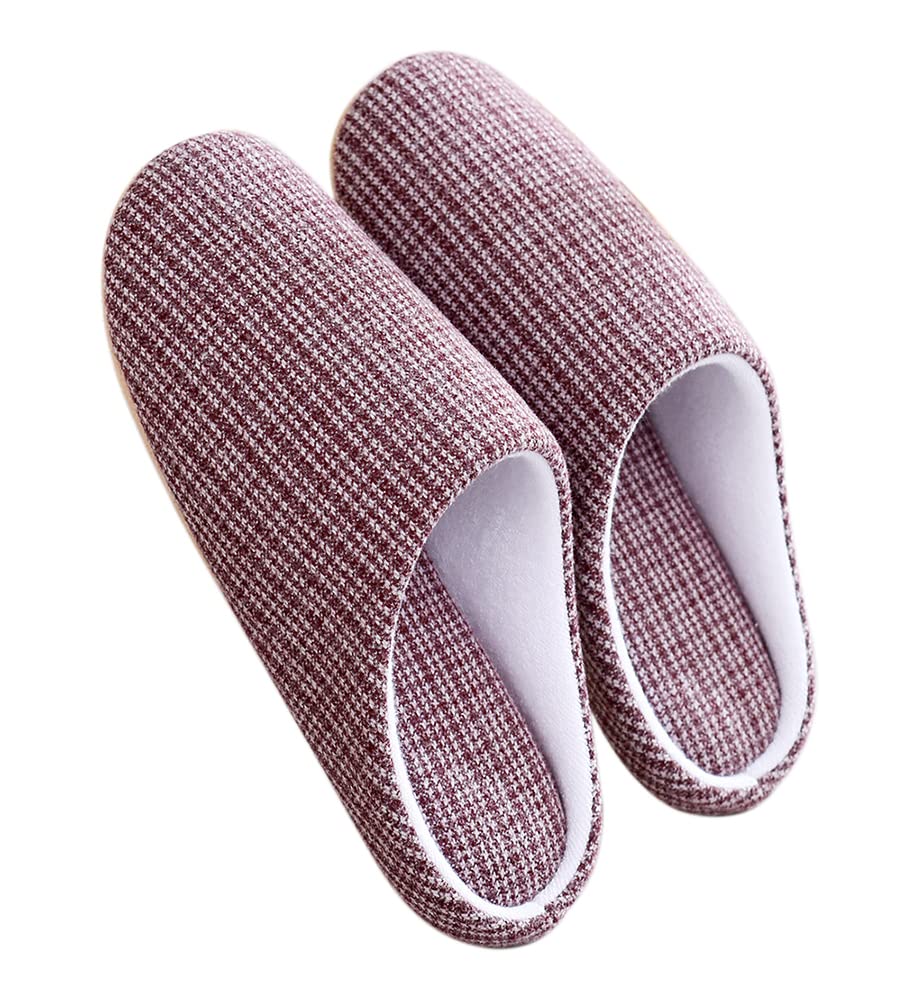 ・[上質綿100%・保温・通気】表地は上質な綿100%を採用、中に通気のタオル布を付き、柔らかくて快適、保温通気性抜群、吸汗防臭機能があり，脚臭発生しにくいてす。オールシーズン可用: 暖かくておしやれなストライプスリッバには、春、夏、秋，冬...