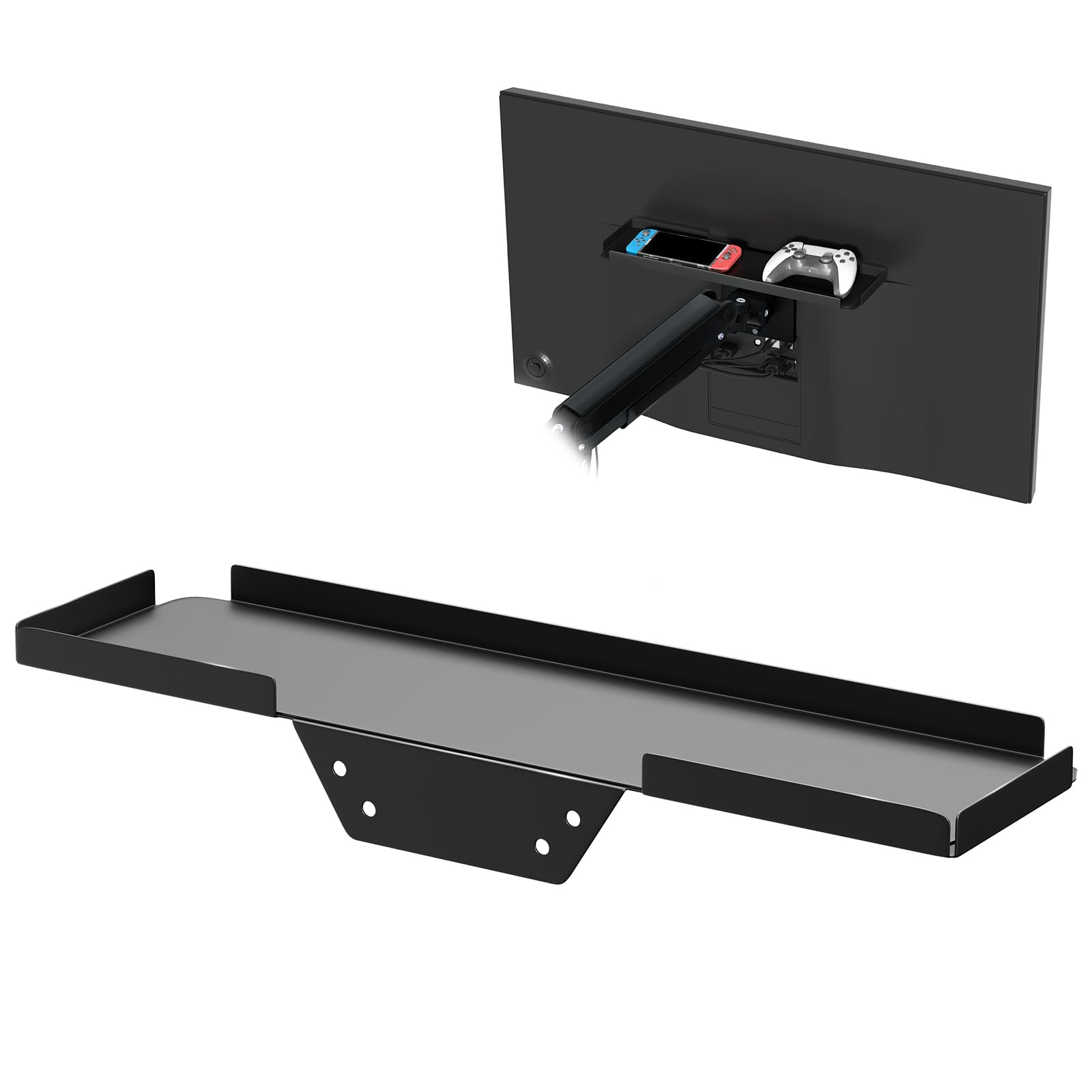 ・本製品はモニターやディスプレイの背面に取り付け可能なVESA収納ラック；HDD、ゲーム機、ルーター、電源タップ、ドッキングステーションなど、様々なデバイスを整理できます・省スペース：外付けハードディスクなどを収納し、モニター裏面を有効活用...