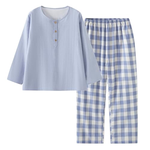 ・素材: 肌触りの良い高品質コットン素材を使用し、快適な着心地を実現、薄い綿のガーゼ生地が二重構造になっているダブルガーゼ仕様です、生地と生地の間に空気の層が生まれ、通気性が抜群、お風呂上りにも気持ちの良い素材です・デザイン: シンプルなヘ...