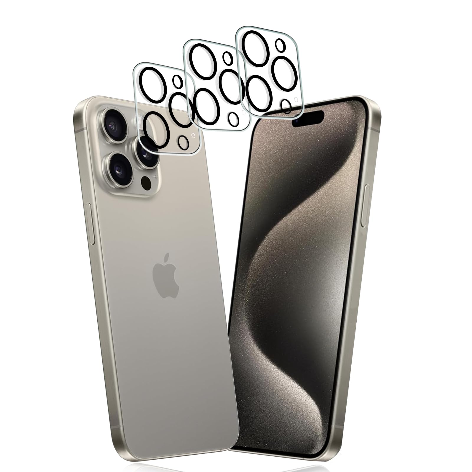 ・【対応機種】FOR iPhone 16 pro / iPhone 16 pro max 用のカメラ 専用 フィルム[3枚セット]・【表面硬度9H】カッターなどの鋭利なものを当たってもキズが付きにくくて高い強度を持ち表面硬度9Hが特徴です。...