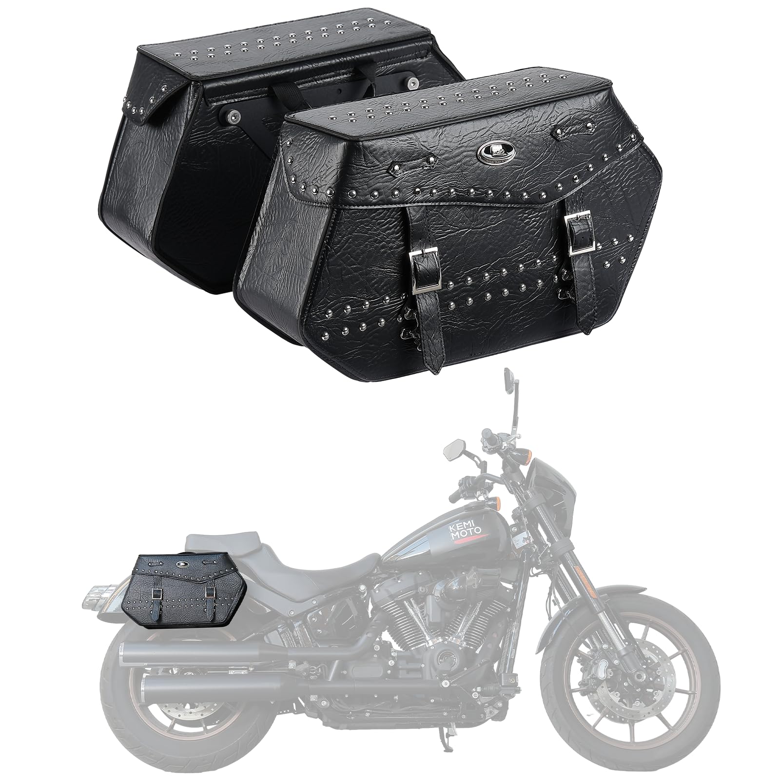 ・【ハーレー専用】ソフテイル、ダイナなどのハーレー車種に適合します。一部装着可能のモテル：FXST、FLHC、FLHCS、FLFBS、FLSTC、FXDL、FXDLSなど。【取付簡単】取り付け用サポートを標準装備し、数分でバイクにしっかりと...