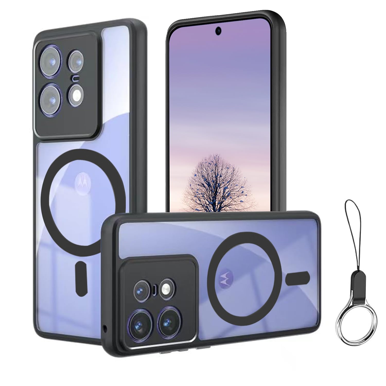 ・★【互換性】Moto Edge 50 Pro/50S Pro 用に特別に設計されています。38個のマグネットを内蔵し、すべてのMagsafeアクセサリーに対応できるマット感ケースです・★【半透明・マットな質感】背面が透ける特性を汲み取った...