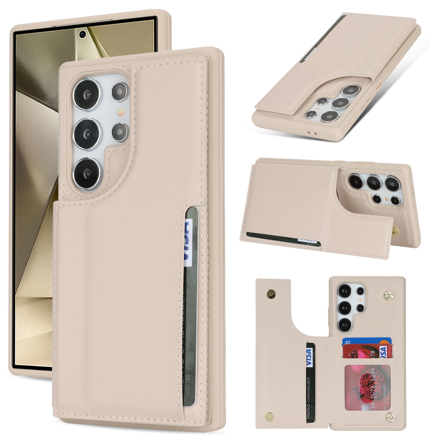 ・【対応機種】Samsung Galaxy S24 Ultra 6.8インチ： カメラ穴等すべて機種に合わせてお作りします！留め具の邪魔無し、滑り防止の素材を採用され、四角の縁四角の縁、とてもシンプルな感じで、しかも持ち易く、使い勝手がよい...