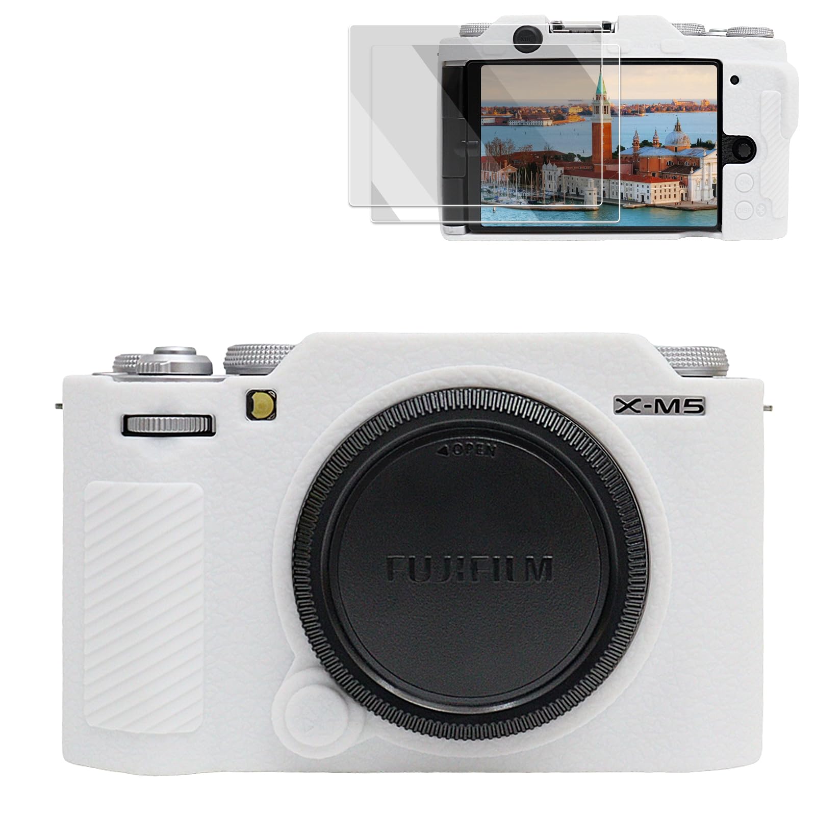 ・(1)カスタムデザイン - 富士フイルムXM5/X-M5デジタルカメラにぴったりフィットし、デザインモデルとして本物のカメラを作り、カメラにぴったりフィットし、効果的な保護を提供します。ご注意:パッケージにはシリコンケースとスクリーンプロ...