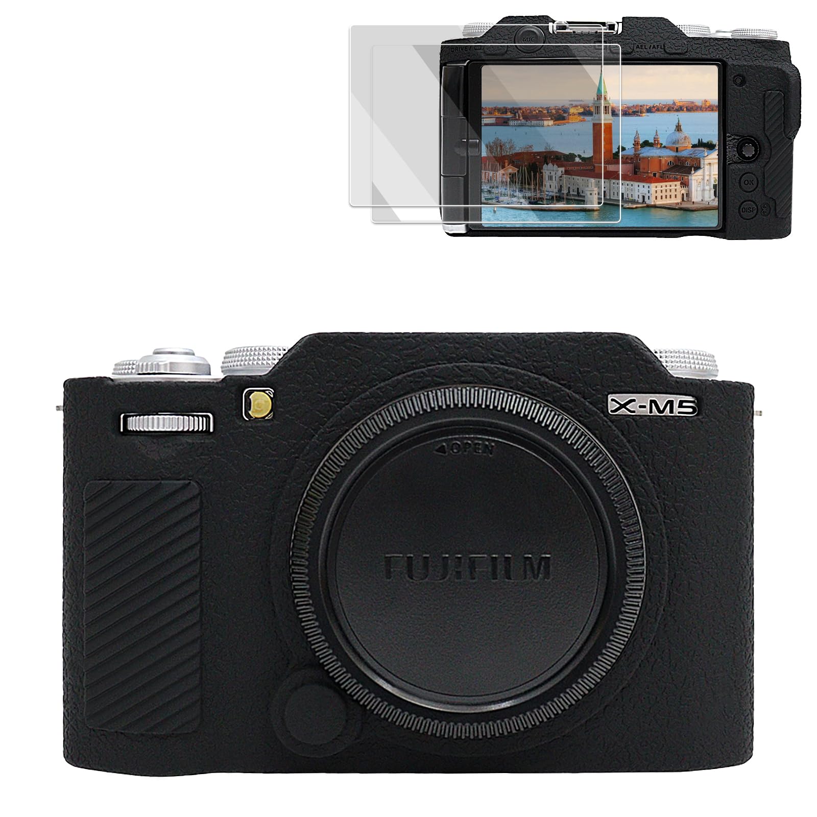 ・(1)カスタムデザイン - 富士フイルムXM5/X-M5デジタルカメラにぴったりフィットし、デザインモデルとして本物のカメラを作り、カメラにぴったりフィットし、効果的な保護を提供します。ご注意:パッケージにはシリコンケースとスクリーンプロ...