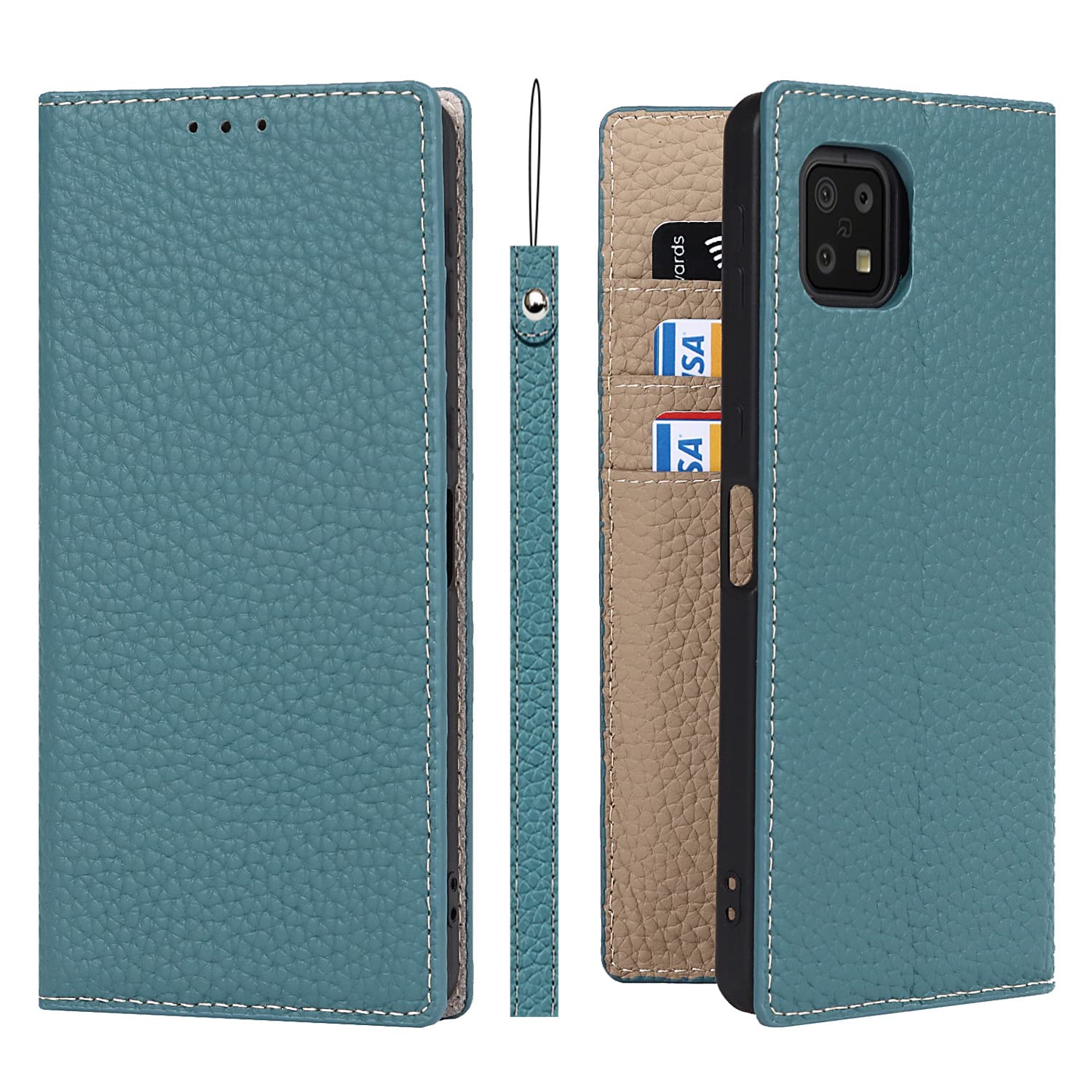 ・【対応機種】AQUOS Sense6 SHG05 SH-54B 6.1インチ： カメラ穴等すべて機種に合わせてお作りします！ ご注文を確定前に、必ず再度お手持ちの機種と選択した機種をご確認ください。・【本革カバー・全面保護】表層には高品質...