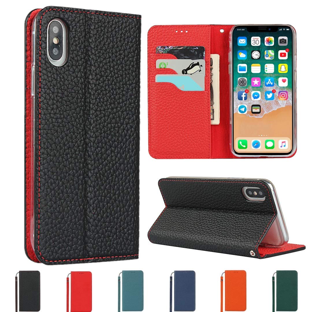 ・【対応機種】iPhone X/XS 5.8インチ： カメラ穴等すべて機種に合わせてお作りします！ ご注文を確定前に、必ず再度お手持ちの機種と選択した機種をご確認ください。・【本革カバー・全面保護】表層には高品質の本革で作 iPhoneX/...
