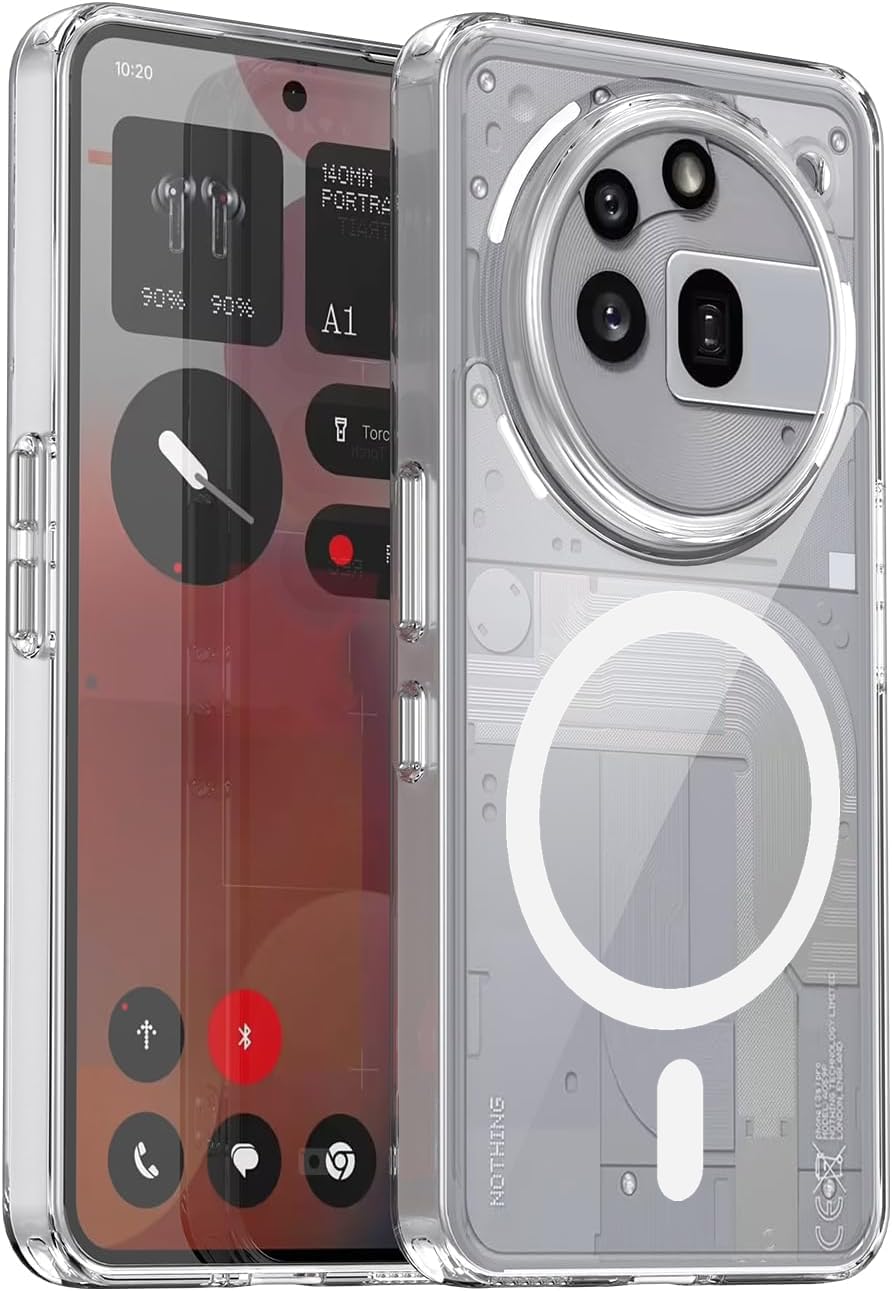 ・★【互換性】Nothing Phone (3a) Pro 用に特別に設計されています。38個のマグネットを内蔵し、すべてのMagsafeアクセサリーに対応できるマット感ケースです・★【水晶のような透明感・黄ばみ無し】透き通って高い透明度を...