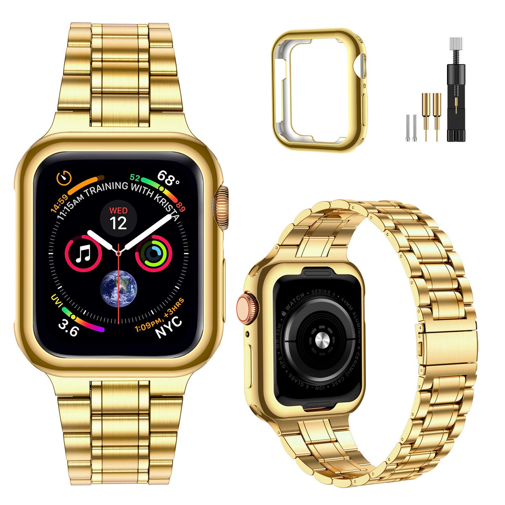 ・[互換性]：Apple Watch 45mm（シリーズ9/8/7）44mm（シリーズ6/5/4/SE3/SE2/SE）、42mm（シリーズ3/2/1）のすべてのバージョンと互換性があります。インストールと移動が非常に簡単で、調整が簡単です...