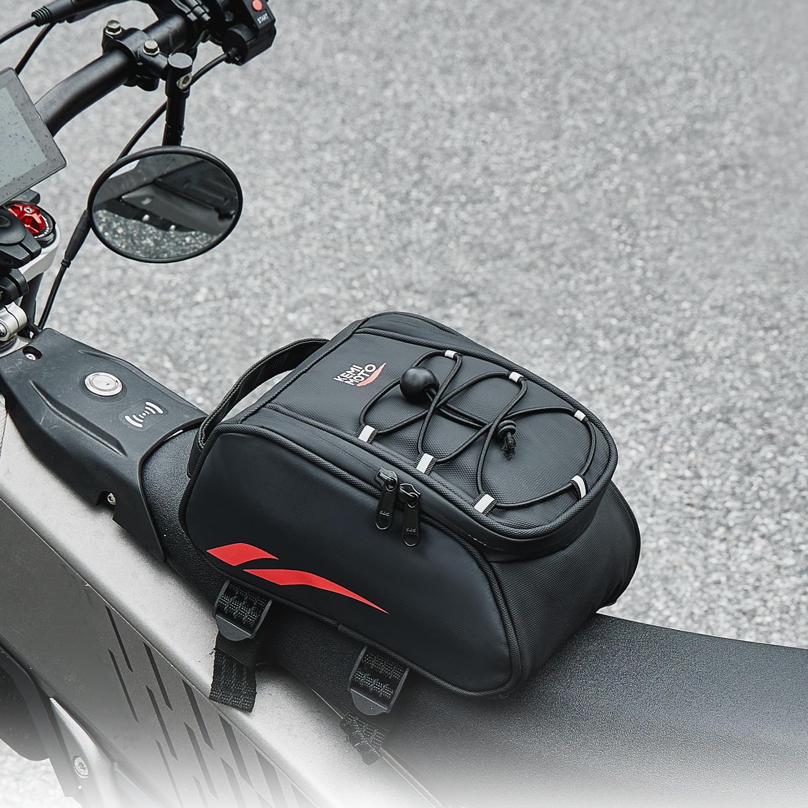 ・【主要対応モデル】Surron（サーロン）、Super73（スーパー73）、Talaria（タラリア）、その他多くの電動ダートバイク/モトクロスバイクに最適！・【 広い収納で工具もすっきり整理！】バイクバッグは約1.6Lの容量で、スマート...