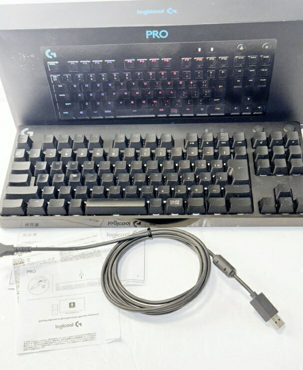 Logicool G PRO ゲーミングキーボード テンキーレス 日本語配列 クリッキー Gaming Keyboard G-PKB-002CK 商　品　説　明 動作確認済み。アルコールで簡易清掃しています。経年の使用による目立った傷、スレ...