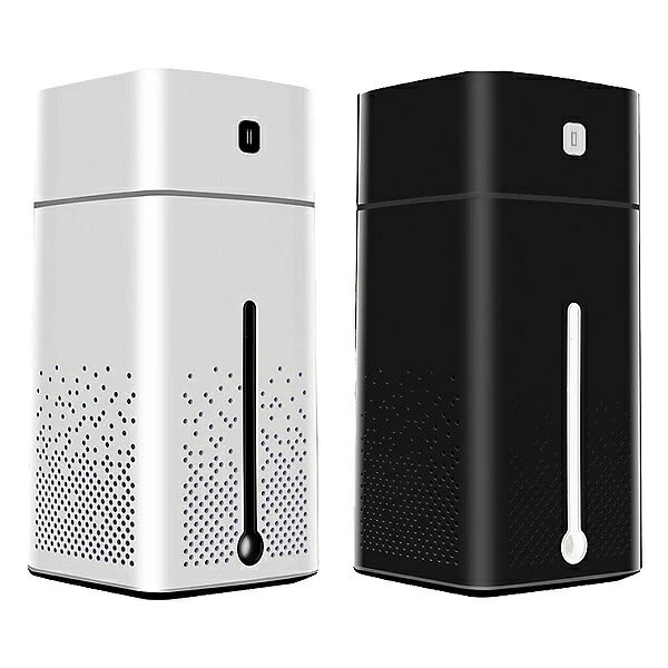 スタイリッシュ加湿器 YD-1331 ブラック USB電源式 上部給水 1L大容量 七色LEDライト搭載 静音設計 卓上 コンパクト 長時間加湿 約24時間連続運転 寝室 オフィス 子供部屋 乾燥対策 インテリア おしゃれ 超音波式 ミニ加...