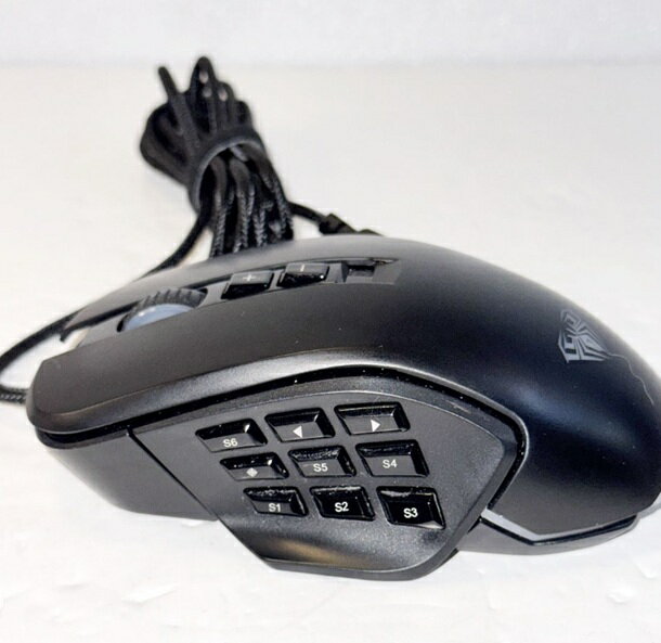 AULA オーラ FG-H510 MMO ゲーミングマウス バックライト付きRGB LED付き 14ボタン プログラム可能 10000DPI 商　品　説　明 動作確認済み。経年の使用による細かい傷、スレ、汚れ等は有りません。目立った傷、スレ...