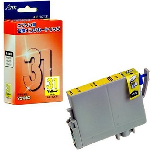 Aun/阿吽エプソンプリンタ用 互換インクカートリッジAIE-ICY31 (イエロー)商　品　説　明●エプソン用互換インクカートリッジ色彩豊かな画質を再現した独自特許による交換インク！ 鮮やかな発色・写真プリントに最適！ 高品質・高画質・安...