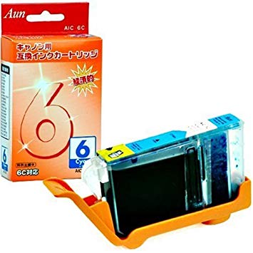 Aun/阿吽キヤノンプリンタ用互換インクカートリッジAIC-6C (シアン)商　品　説　明●キヤノン用互換インクカートリッジ色彩豊かな画質を再現した独自特許による交換インク！ 鮮やかな発色・写真プリントに最適！ 高品質・高画質・安心プリント...