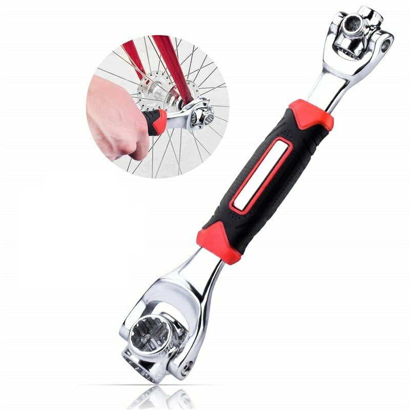 48in1 万能レンチ 商　品　説　明 48 in 1ソケットレンチ： 複数のレンチや大げさなツールキットはもう必要ありません。 48のレンチを一つに組み合わせることで、大幅に作業の効率化を図れます。 多種類のボルト＆ナットに対応: 六角ミ...