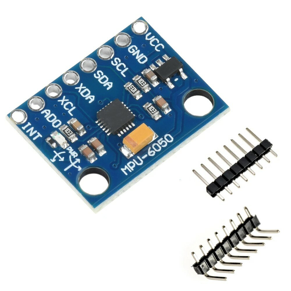 MPU6050モジュール 3軸ジャイロスコープ＋3軸加速度センサー 商品説明 6軸または9軸の回転行列、四元数、オイラー角形式の融合計算データをデジタル出力します。デジタルモーション処理（DMP）エンジンは、複雑な融合計算データ、センサー同...